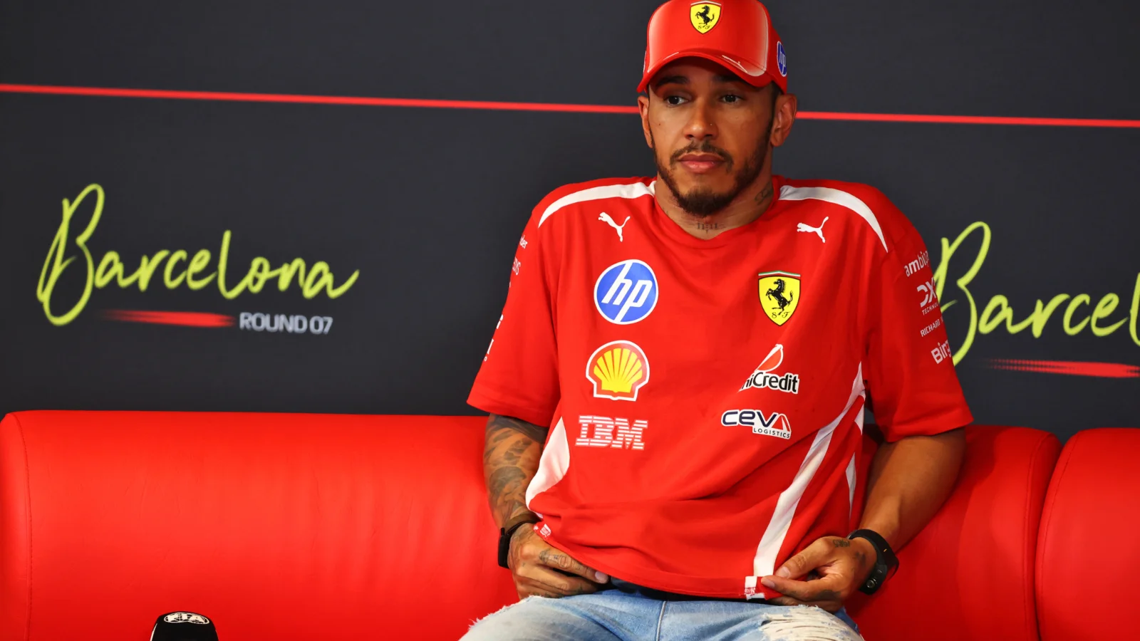 Hamilton Barcelona 2025: Front Row After Motorhome Reset | 123Helmets
